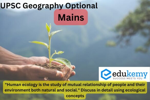 "Human ecology is the study of mutual relationship of people and their ...